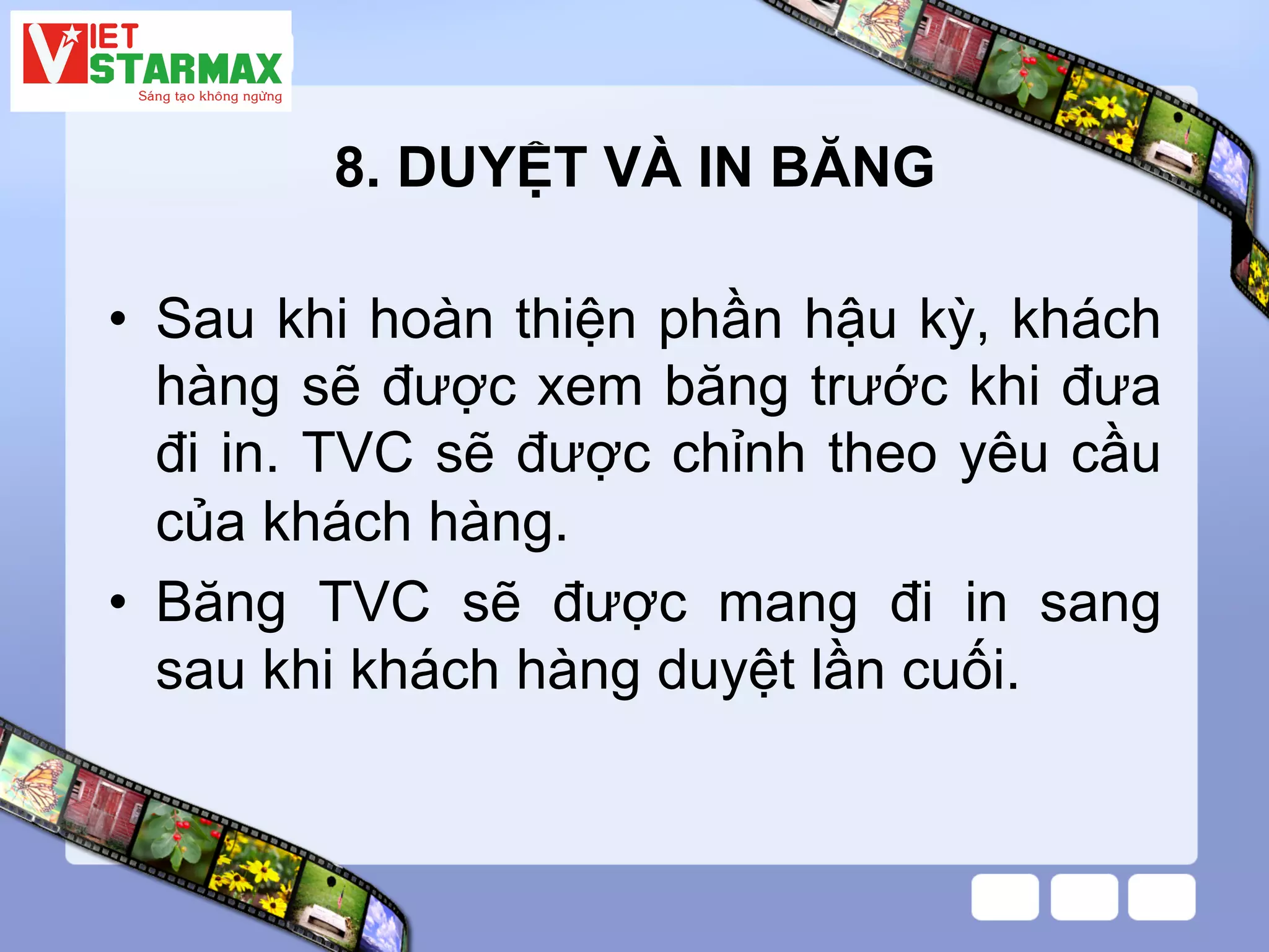 Quy trinh san xuat tvc vietstar media vietstarmax Media | PPT