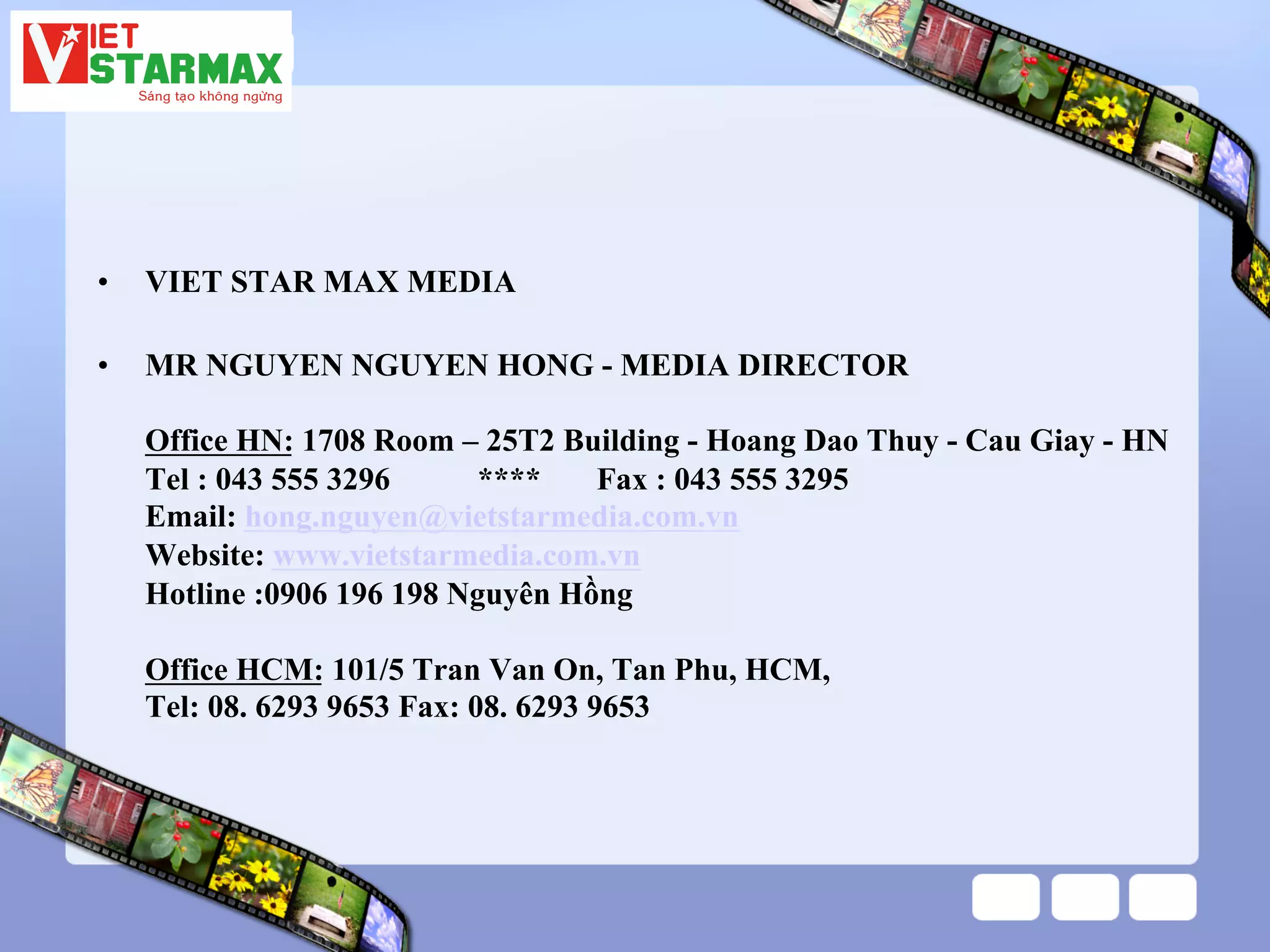 Quy trinh san xuat tvc vietstar media vietstarmax Media | PPT