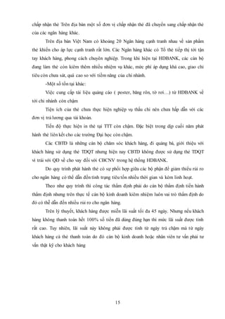 Quy trình phát hành thẻ tín dụng tại Ngân Hàng HDbank, HAY, 9 điểm! | DOCX