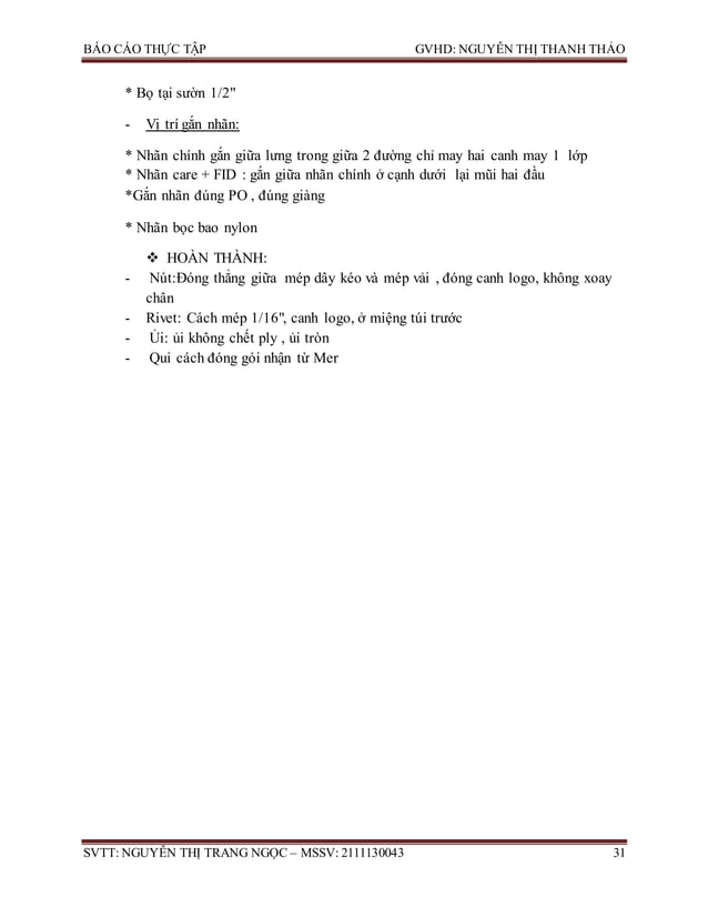 BÁO CÁO THỰC TẬP NGÀNH MAY - Quy trình chuẩn bị sản xuất mã hàng quần jean - trường cao đẳng ...