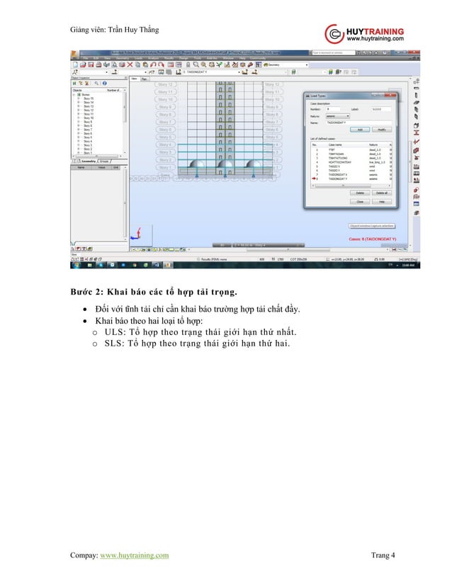 Quy trình gán tải và tổ hợp tải trọng trong Robot Structural | PDF
