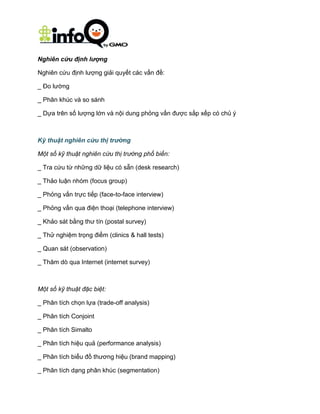 Quy trình thực hiện nghiên cứu thị trường | PDF
