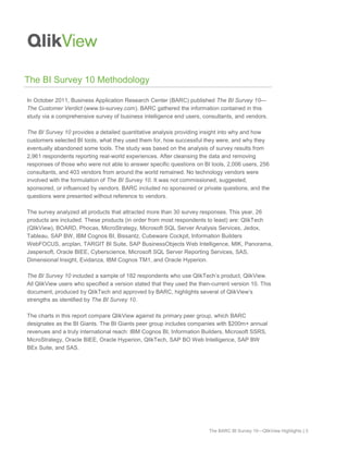Qv barc bi_survey_summary | PDF | Computer Software and Applications ...