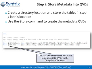 QVD Metadata Profile App in Qlik Sense | PPTX