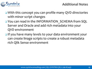 QVD Metadata Profile App in Qlik Sense | PPTX