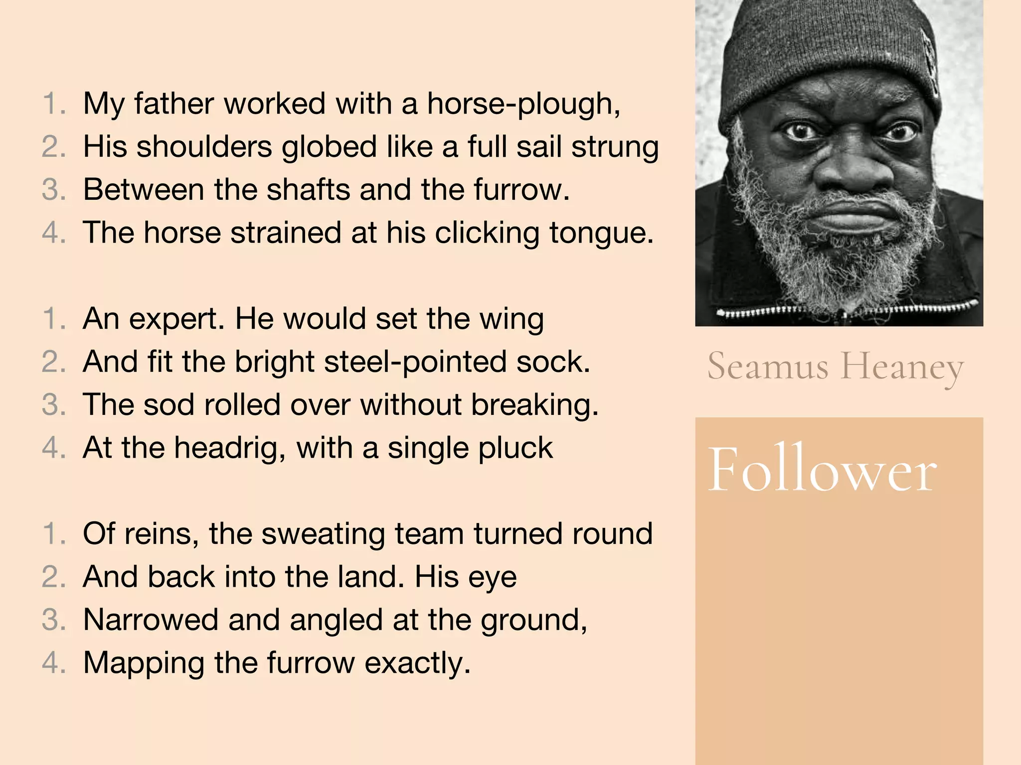 Follower by Seamus Heaney | PPTX