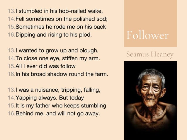 Follower by Seamus Heaney | PPTX | Equine Sports | Sports