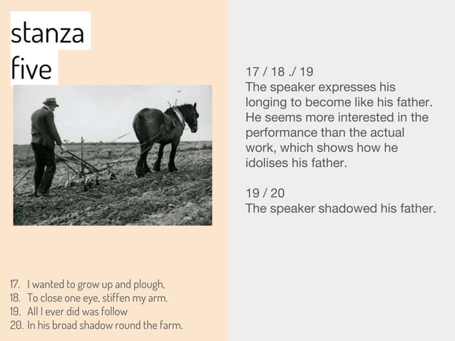 Follower by Seamus Heaney | PPTX | Equine Sports | Sports