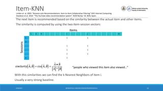 Session-Based Recommender Systems | PPT