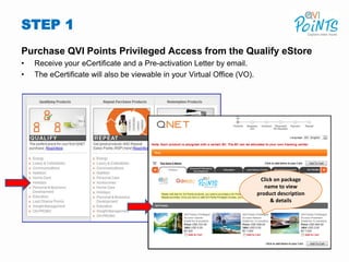 Qvi points 6 step user guide | PPT