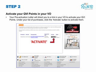 Qvi points 6 step user guide | PPT
