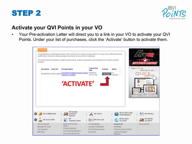 Qvi points 6 step user guide | PPT | Free Download