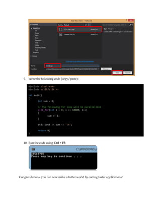 Starting cilk development on windows | PDF