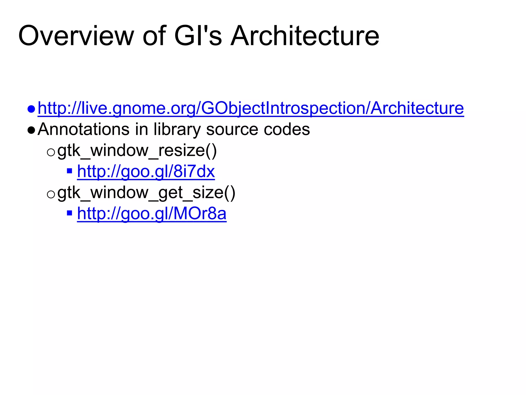 Introduce gobject introspection | PPT