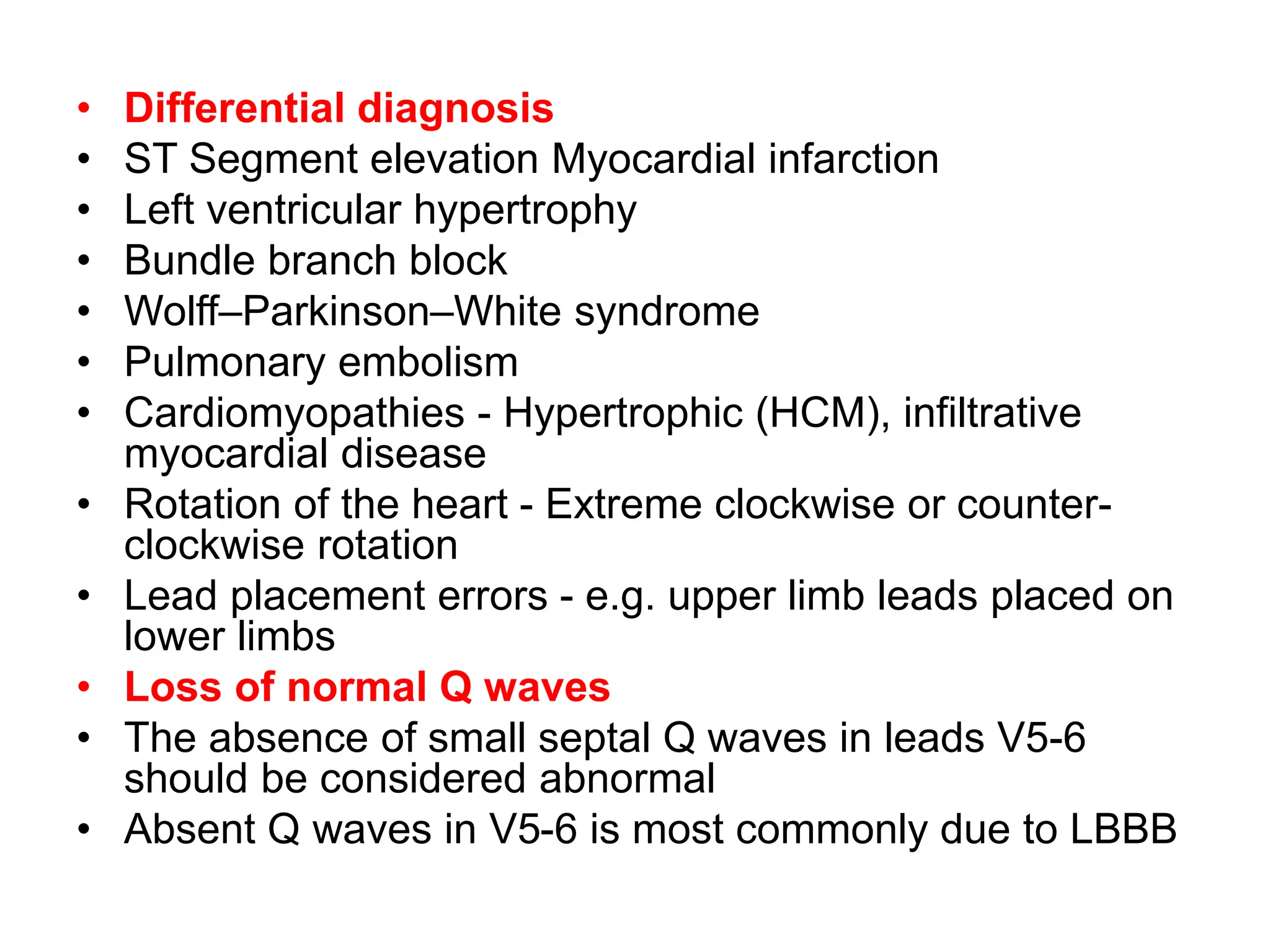 Q WAVE IN ECG,CAUSES OF PATHOLOGICAL Q WAVES | PPTX | Heart and ...