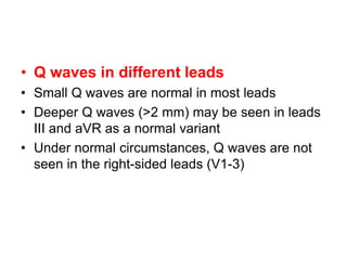 Q WAVE IN ECG,CAUSES OF PATHOLOGICAL Q WAVES | PPTX