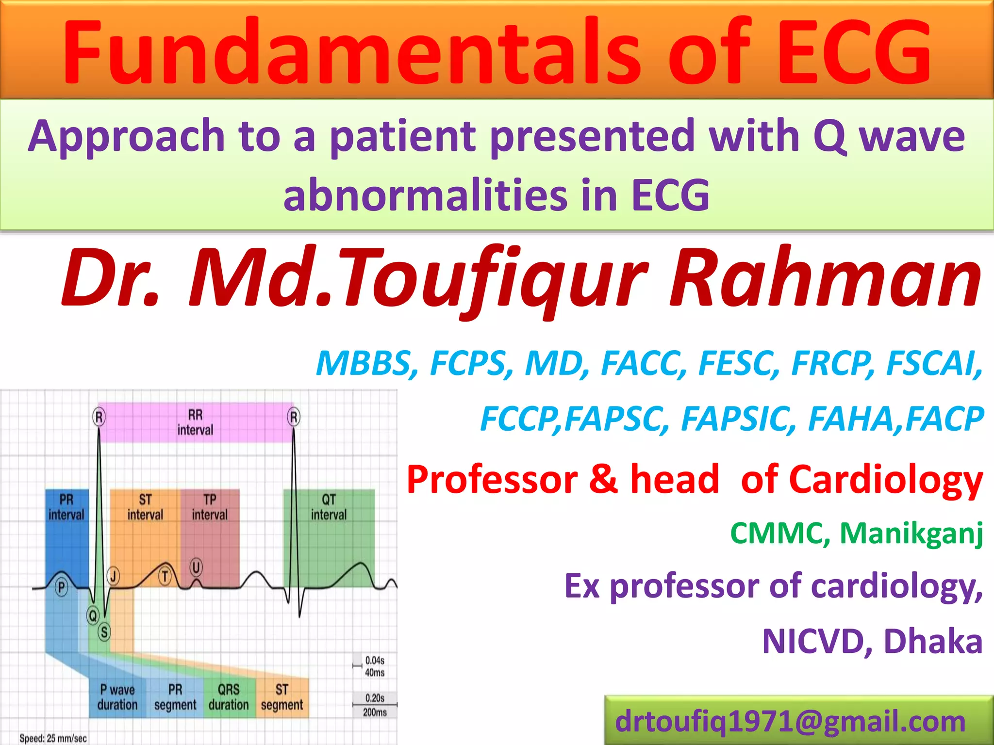 Approach to a patient with Q wave abnormality in ECG | PPSX