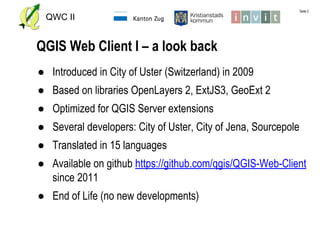 QWC2 - modern web maps with QGIS Server | PDF