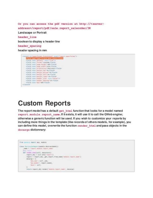 Qweb Report In Odoo