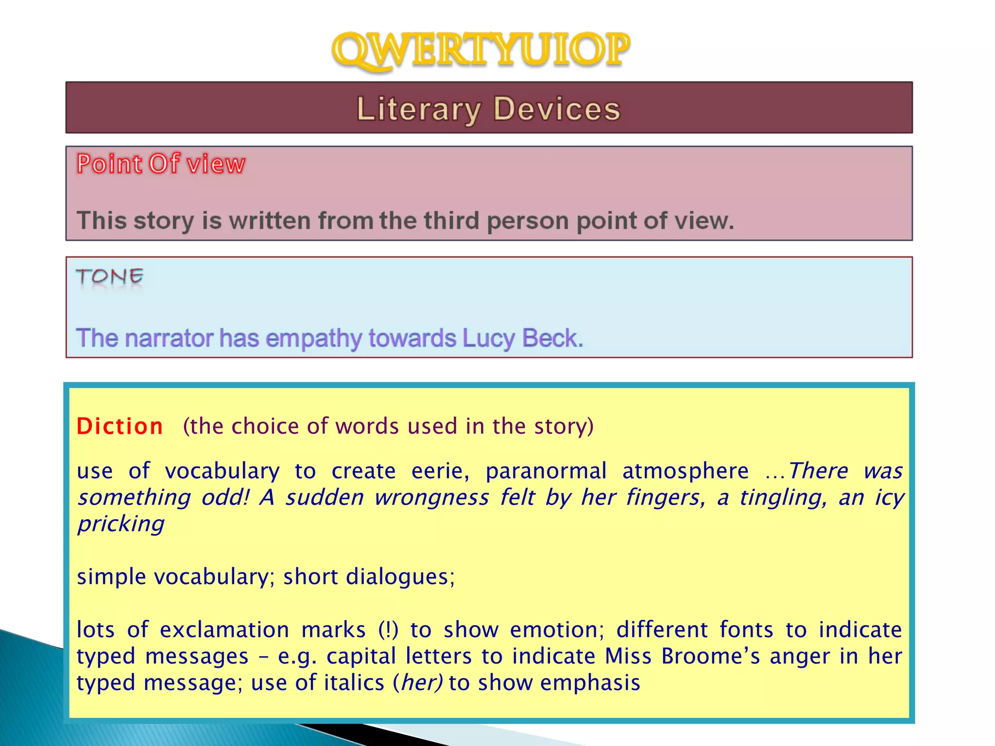 QWERTYUIOP by Vivien Alcock | PPT