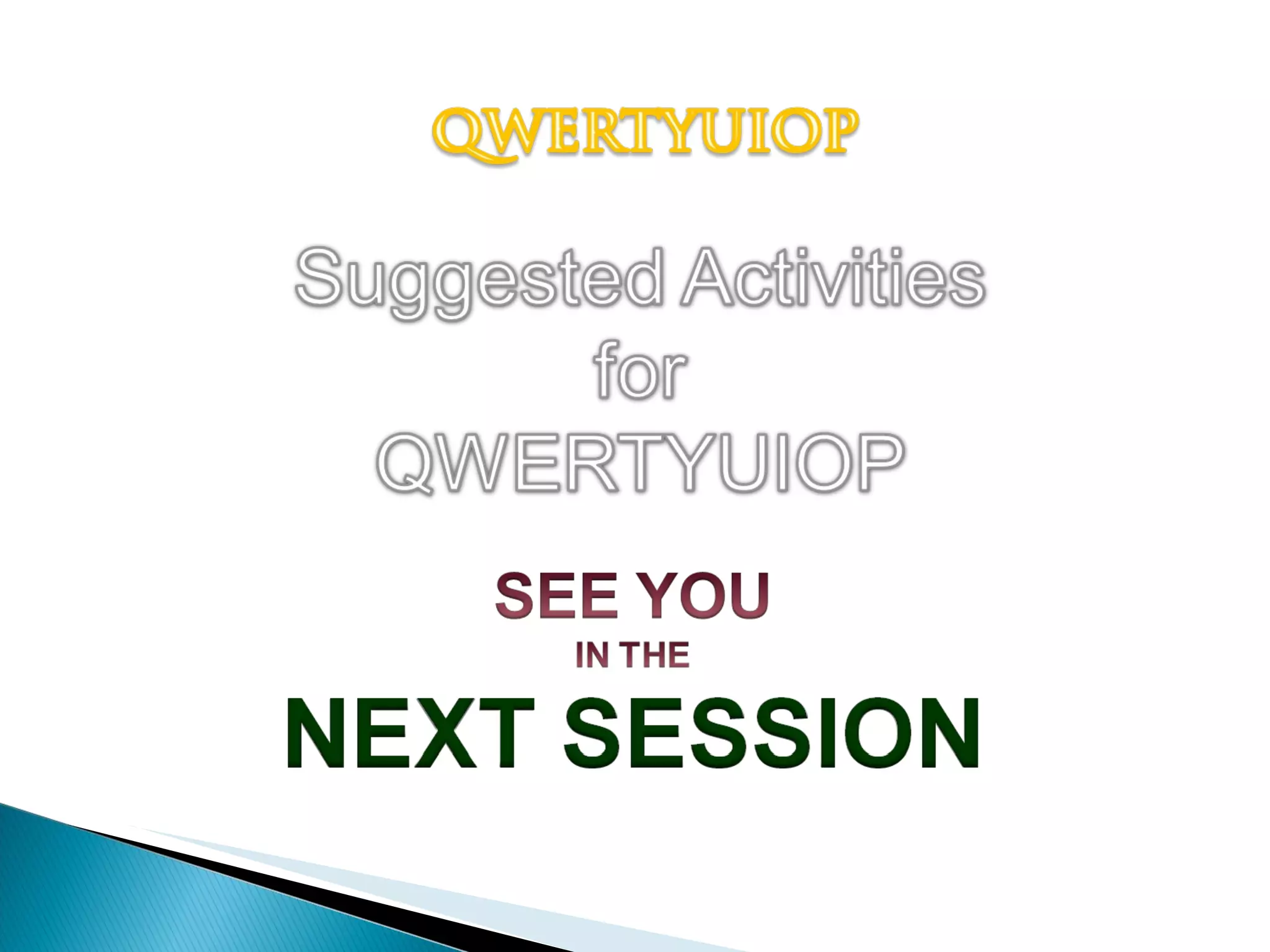 QWERTYUIOP by Vivien Alcock | PPT