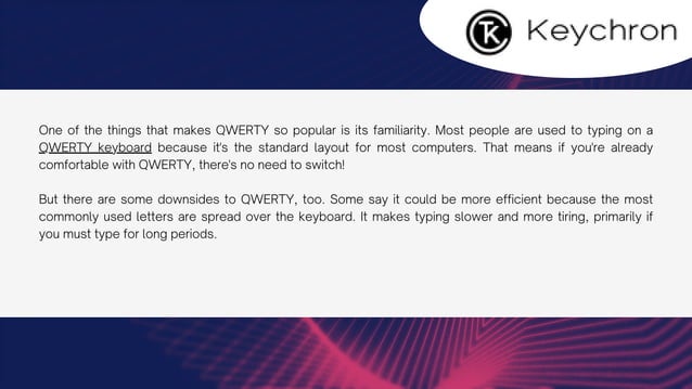 Comparing QWERTY vs Dvorak vs. Colemak Keyboard Layouts | PPT