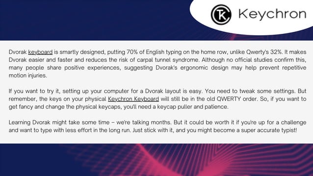 Comparing QWERTY vs Dvorak vs. Colemak Keyboard Layouts | PPT