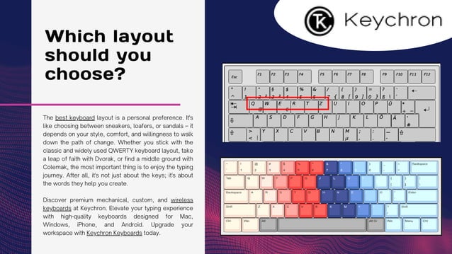 Comparing Qwerty Vs Dvorak Vs Colemak Keyboard Layouts Ppt