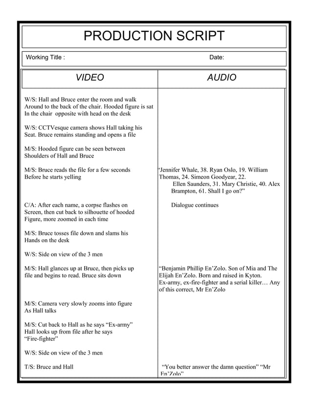 Production script (2) | DOC