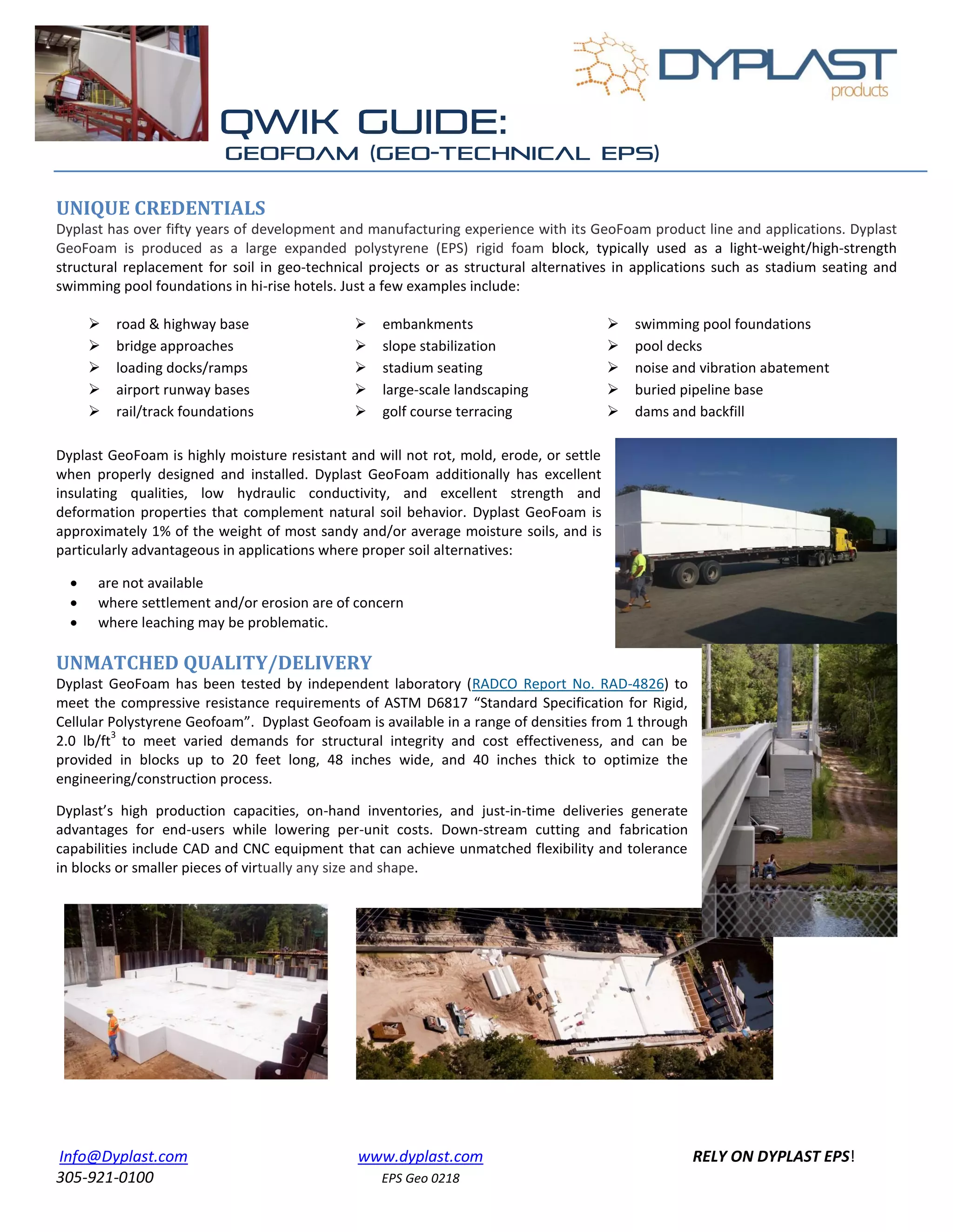 QWIK GUIDE: GeoFoam 0218 | PDF