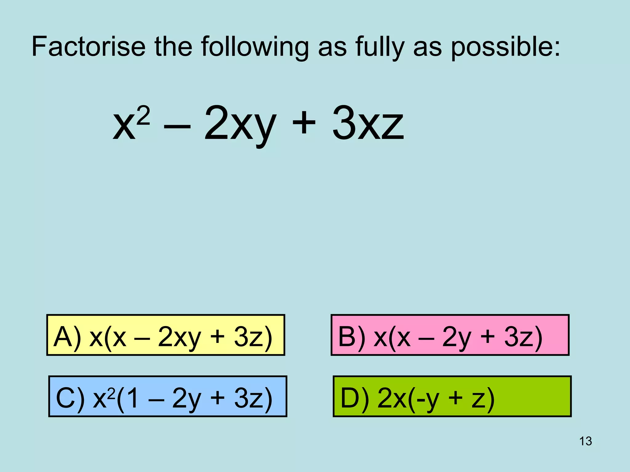 Qwizdom A Level Maths Algebra Ppt