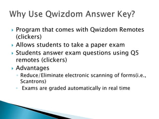 Qwizdom answer key | PPT