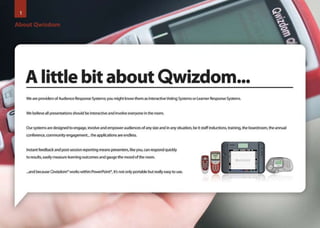 Qwizdom Corporate Brochure | PDF