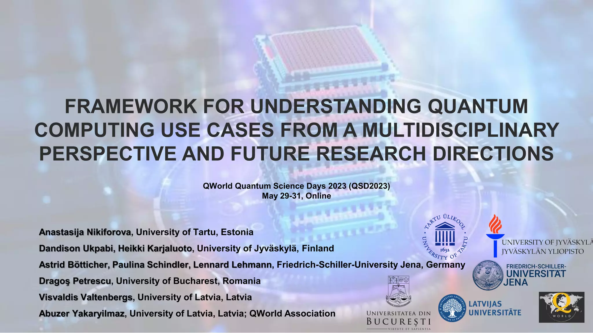 Framework for understanding quantum computing use cases from a multidisciplinary perspective and ...