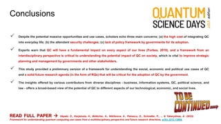 Framework for understanding quantum computing use cases from a multidisciplinary perspective and ...