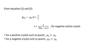 Quater wave plate and half wave plate.pptx