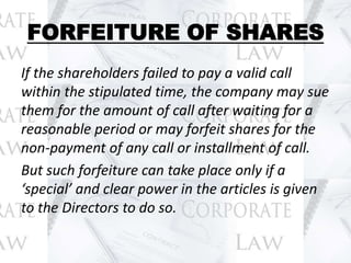 Forfeiture of Shares | PPTX