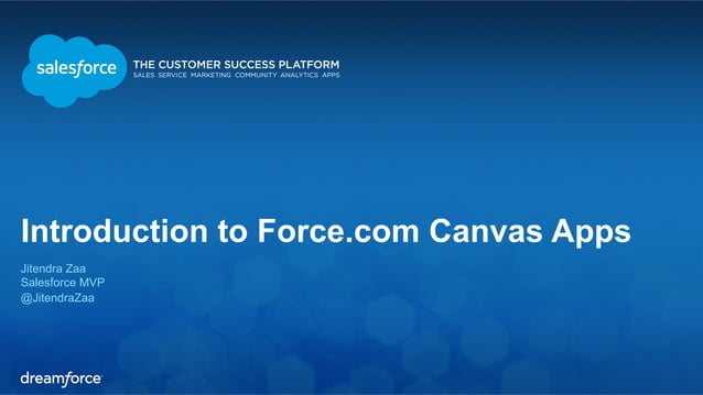 Introduction to Force.com Canvas Apps | PPT