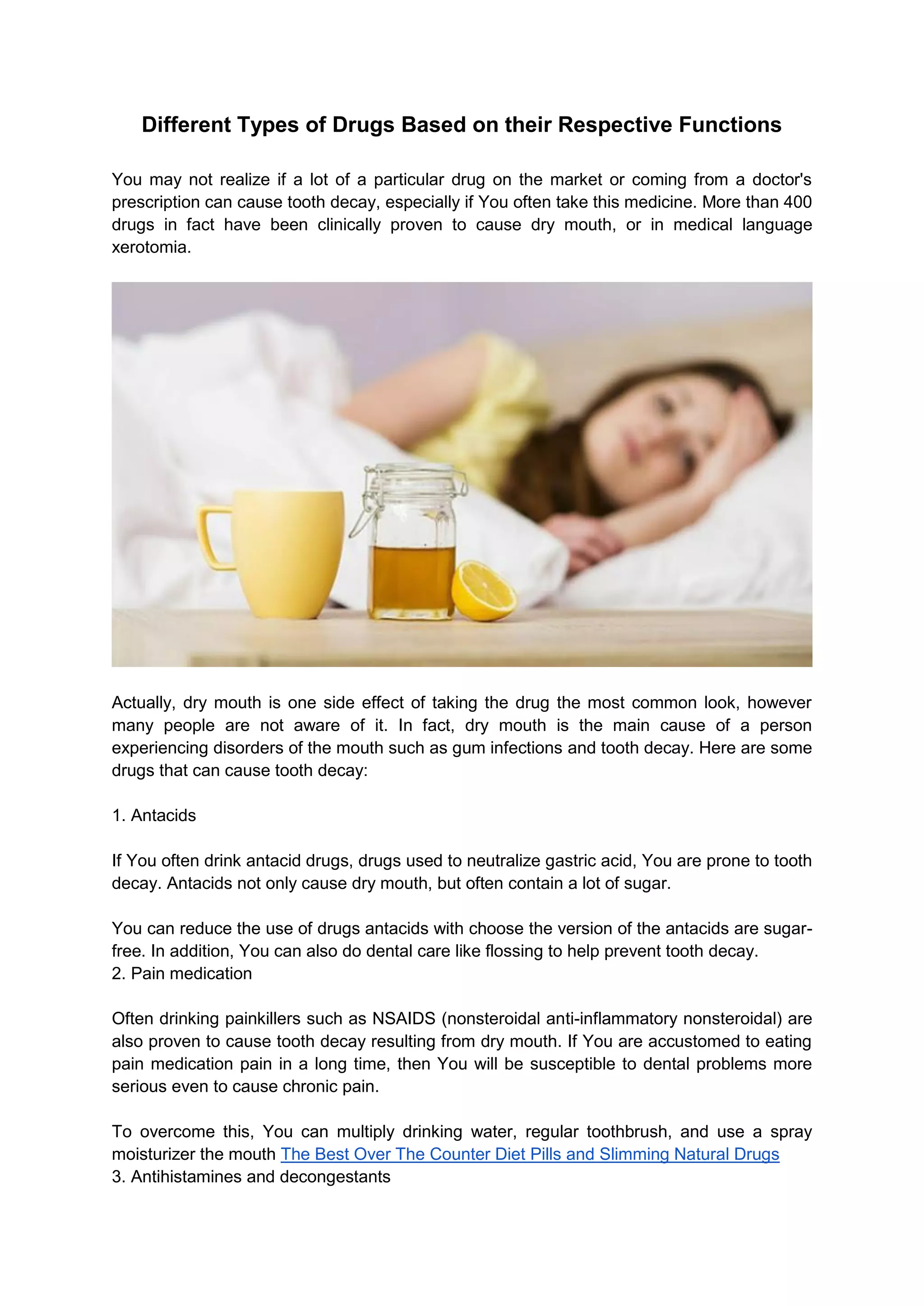 Different types of drugs based on their respective functions | PDF