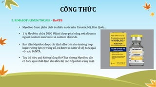 ĐẠI CƯƠNG VỀ PHƯƠNG PHÁP TIÊM BOTULINUM TOXIN A | PDF