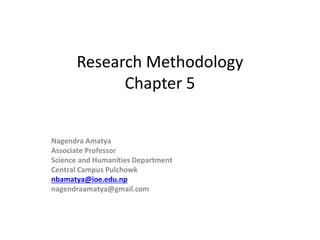 Research methodology Chapter 5 | PPTX
