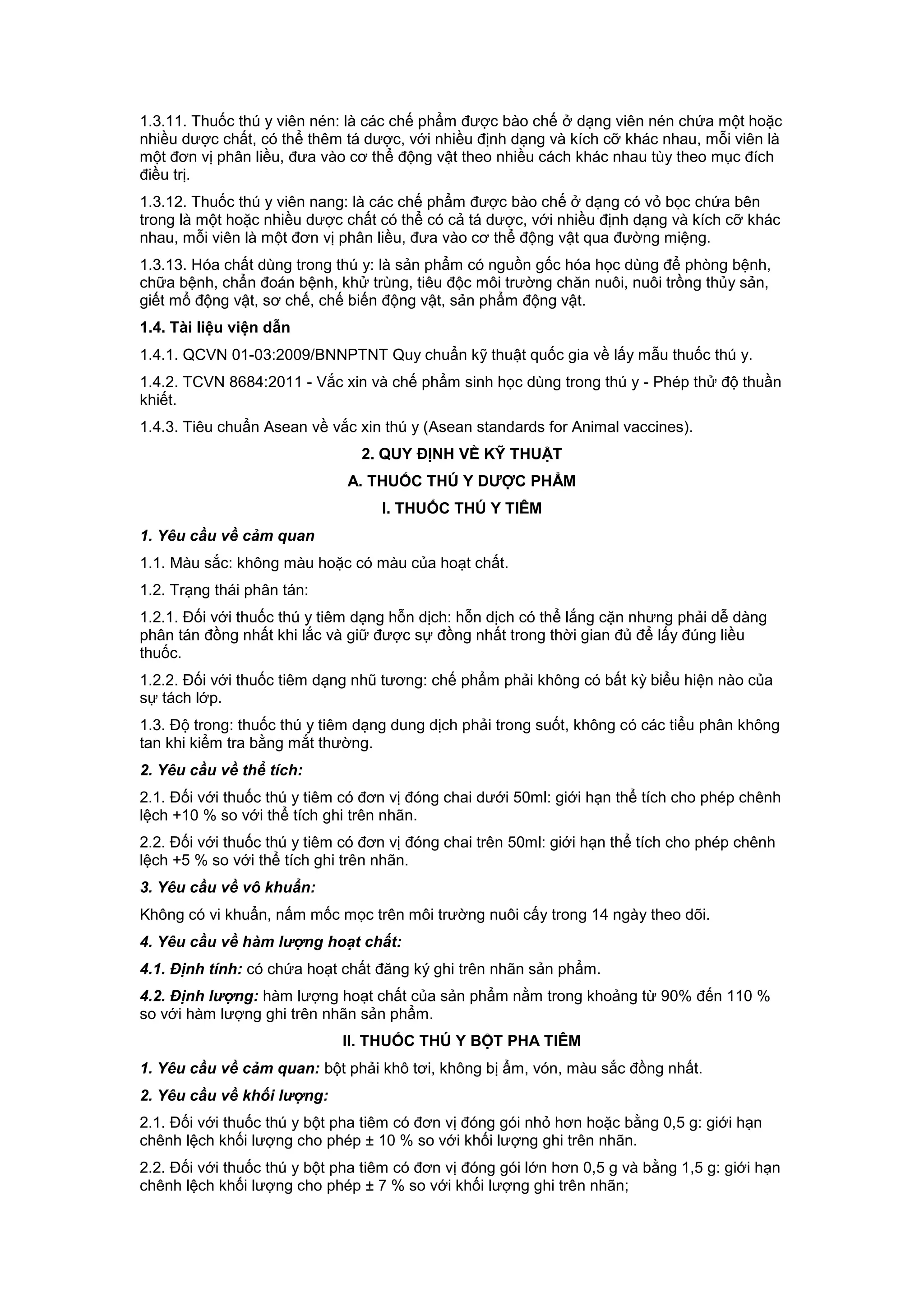 Quy chuẩn Việt Nam cho thuốc thú y | PDF