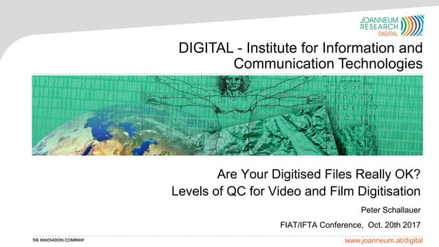 Are you Digitized Files Really OK? Levels of QC and Film Digitization ...