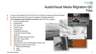 Are you Digitized Files Really OK? Levels of QC and Film Digitization ...