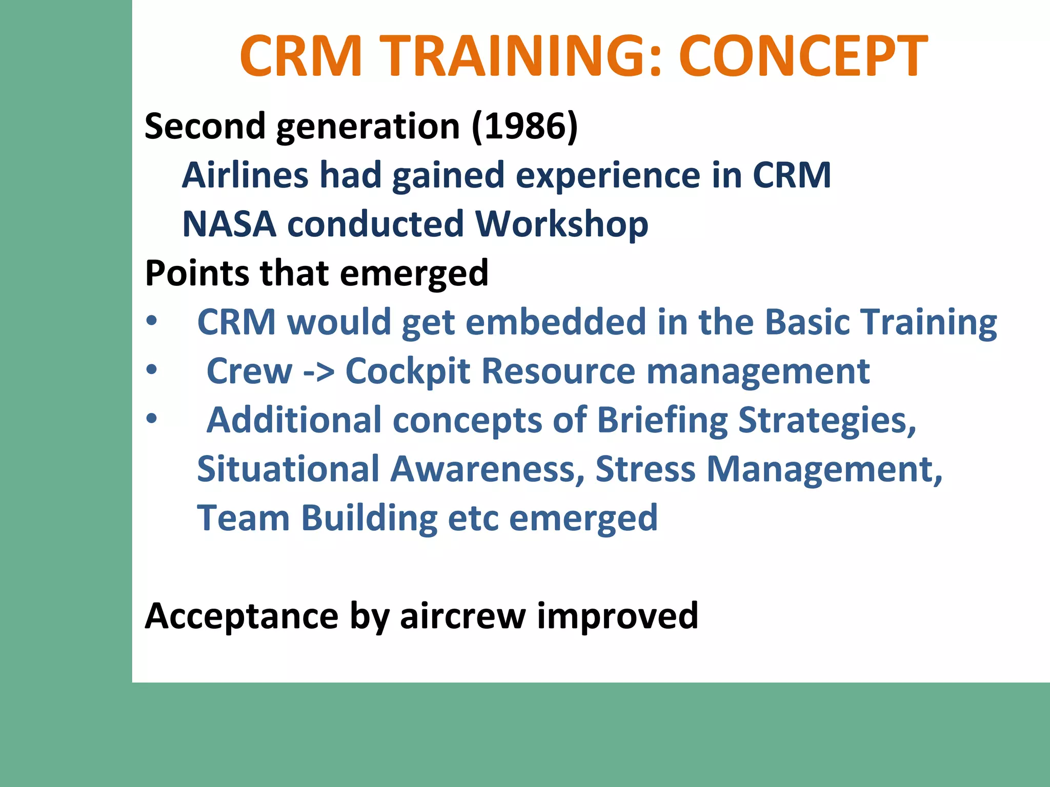 Crew Resource Management : General | PPTX