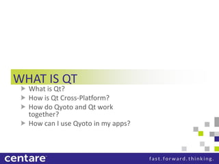 Building Cross-Platform Apps using Qt and Qyoto | PPT