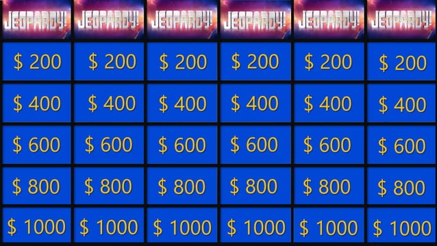 Jeopardy Game | PPTX