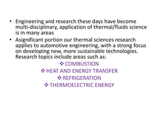 recent trends, researches in thermal engineering | PPTX