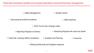 Photo documentation as a Risk Management Tool in Construction | PPT