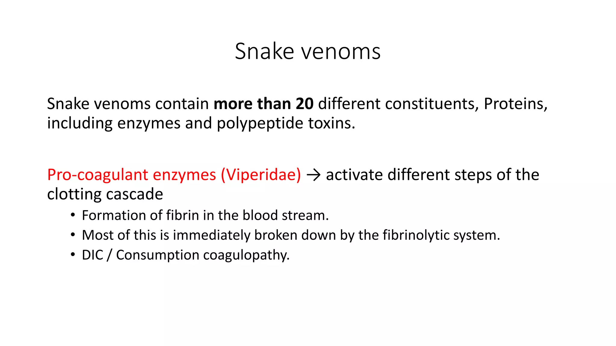 snake bite management | PPTX